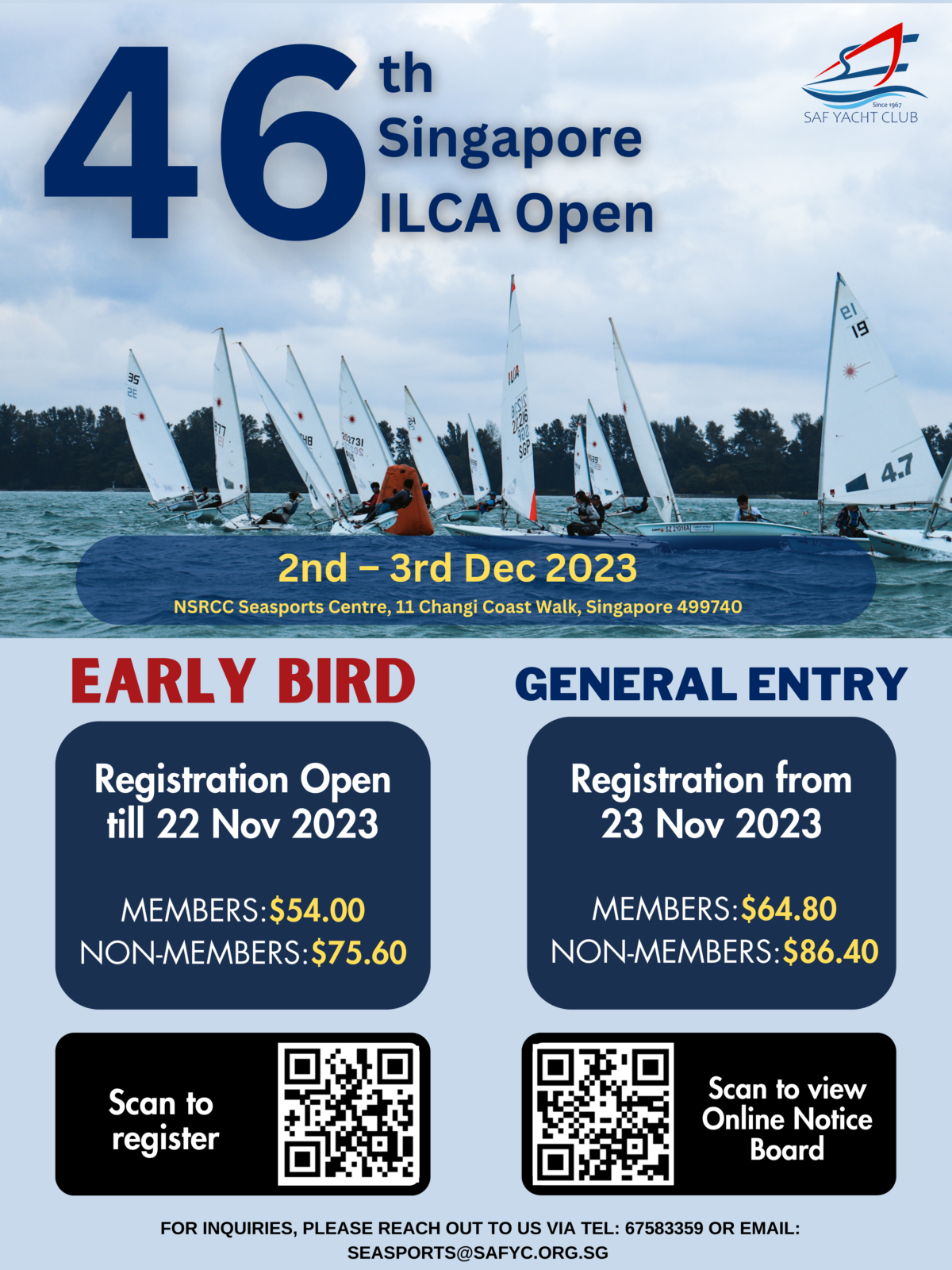 46th Singapore ILCA Open – SAF Yacht Club