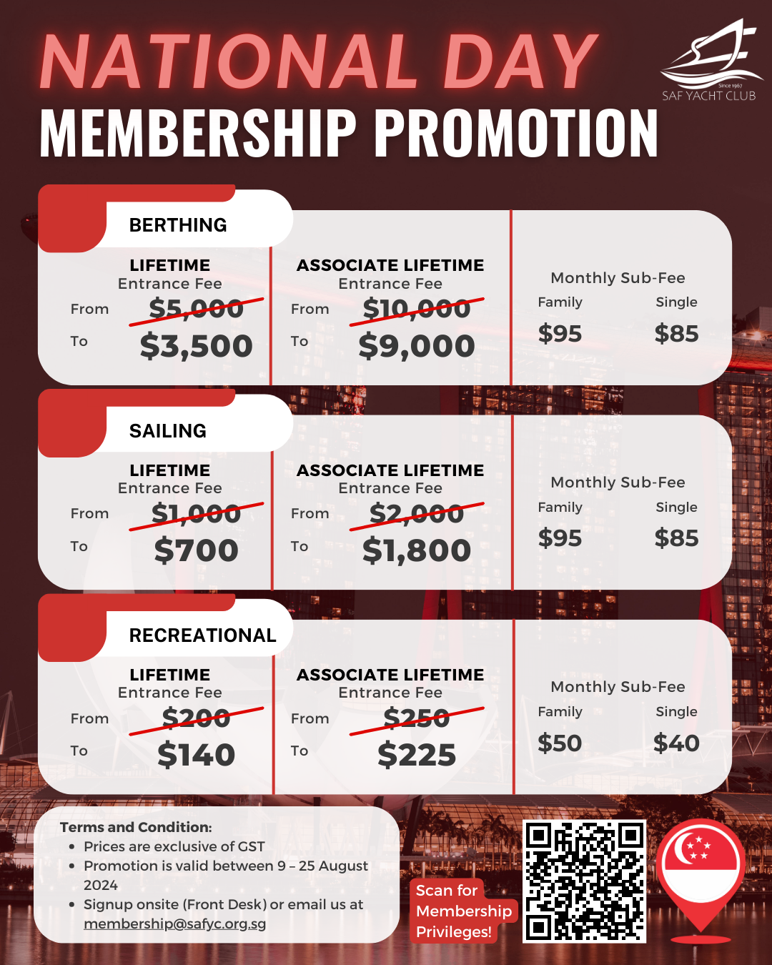 National Day Promotion – SAF Yacht Club